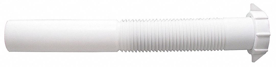 Plastic, White, Tailpiece - 1PPC6|1PPC6 - Grainger