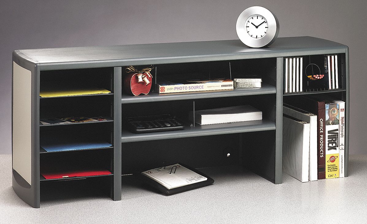 Desktop Organizer,47 In W,Steel,10 Comp - Grainger
