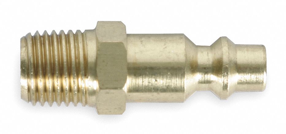 Quick Coupler Plug, Industrial, Brass - Grainger