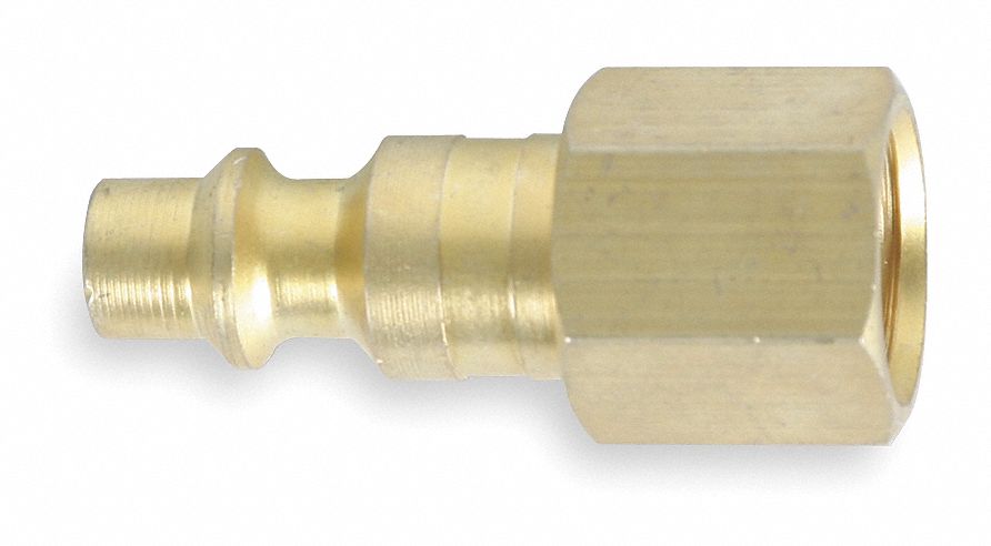 Quick Coupler Plug, Industrial, Brass - Grainger