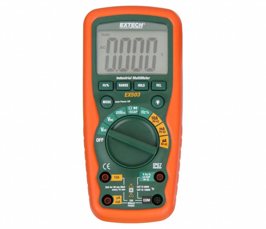 EXTECH Multímetro Digital EXTECH® EX503 1000V 10A 4000 conteos ...