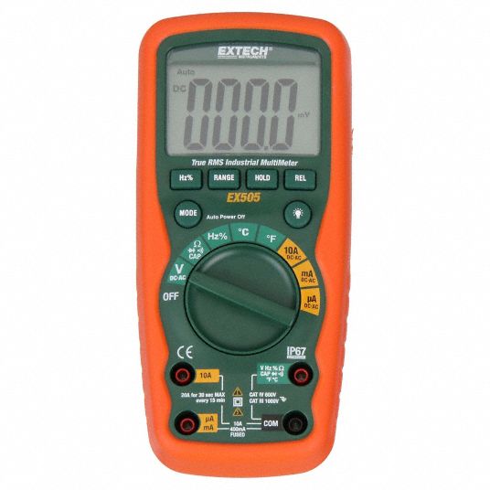 EXTECH, CAT III 1000V/CAT IV 600V, TRMS, Digital Multimeter - 1PTK3 ...