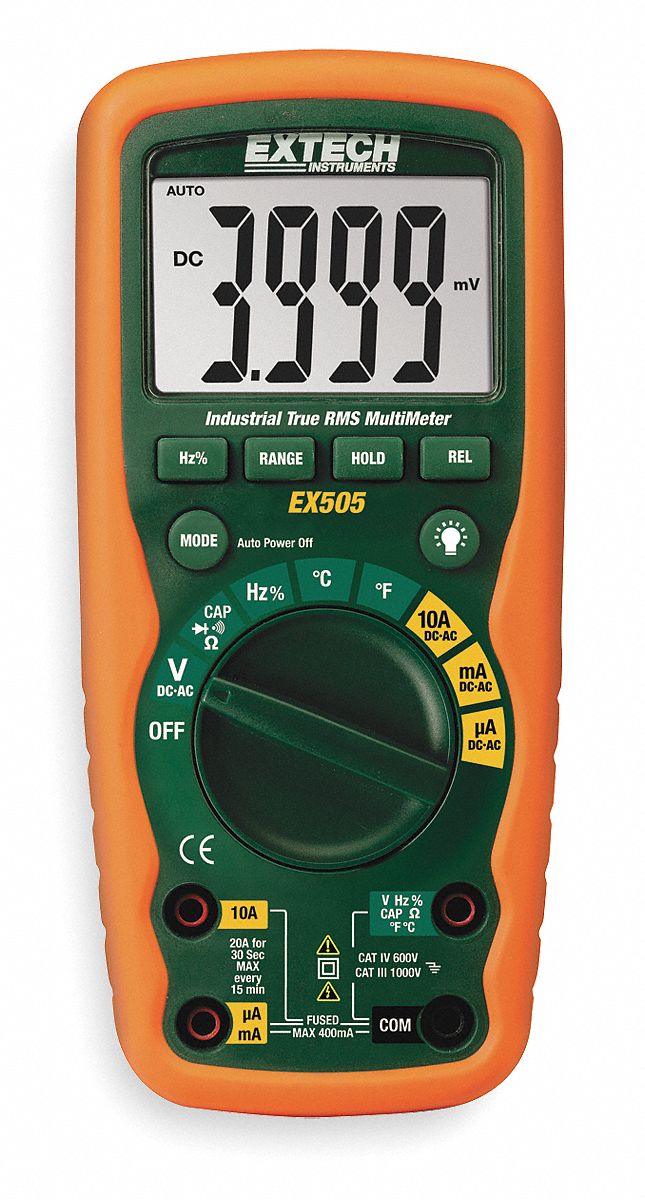 EXTECH Multímetro Digital EXTECH® EX505 1000V 10A 4000 conteos ...