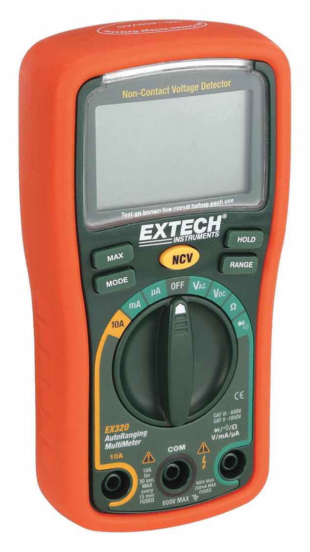 EXTECH, CAT III 600V, Avg, Digital Multimeter - 1PTK5|EX320 - Grainger