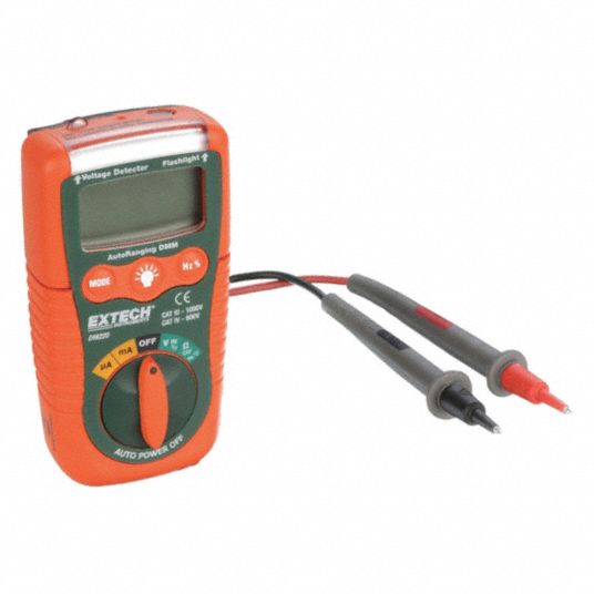 EXTECH, CAT III 1000V/CAT IV 600V, Avg, Digital Multimeter - 1PTL1 ...