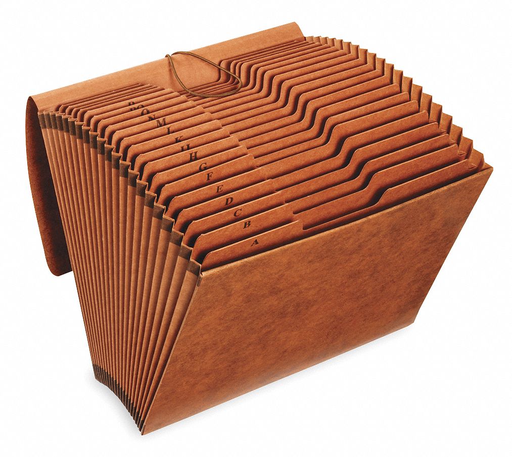 Paper Alpha (A-Z) Expandable File, Brown - Grainger