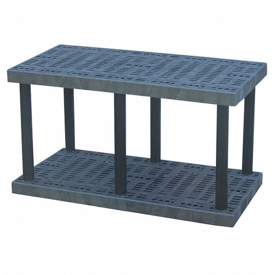 STRUCTURAL PLASTICS, 48 in x 24 in, 27 in Overall Ht, Plastic Shelving ...