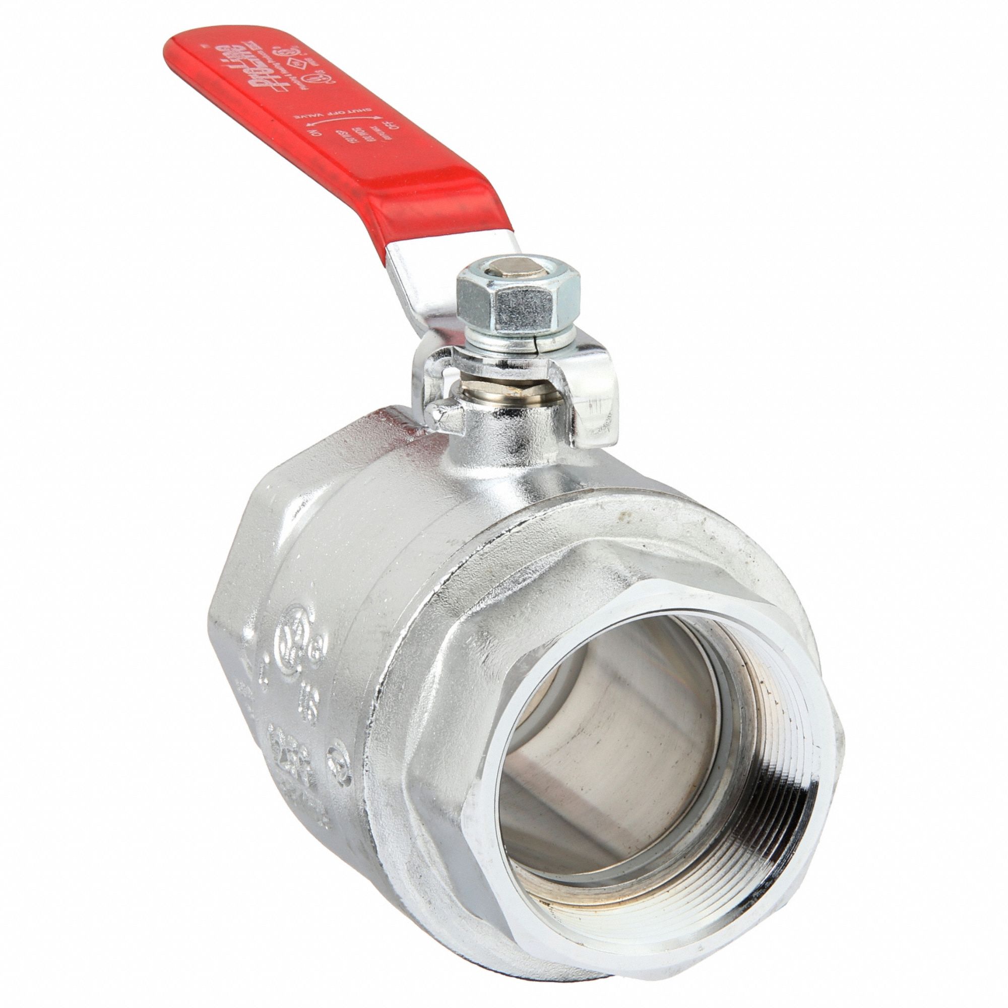 2 in, Chrome-Plated Brass, Manual Two-Way Ball Valve - 1PYU4|107-828-CP - Grainger