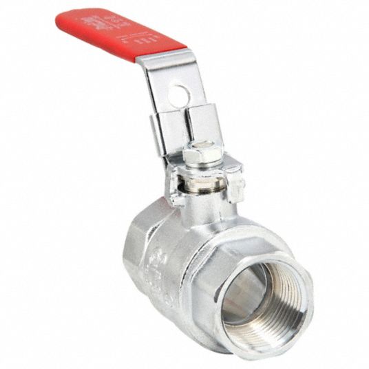 1 in, Chrome-Plated Brass, Manual Two-Way Ball Valve - 1PYV3|107-825-CL ...