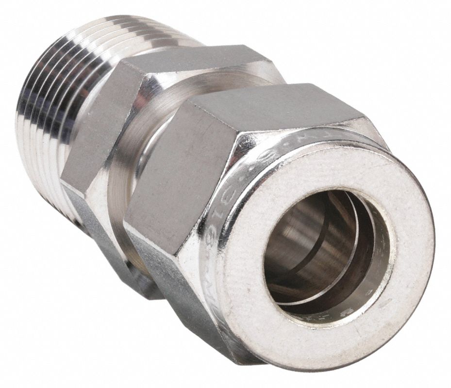 PARKER Acero Inoxidable 316 A-LOK® x MNPT Conector Macho, 1/2" Tamaño del Tubo - 1PZD8 | 8MSC8N ...