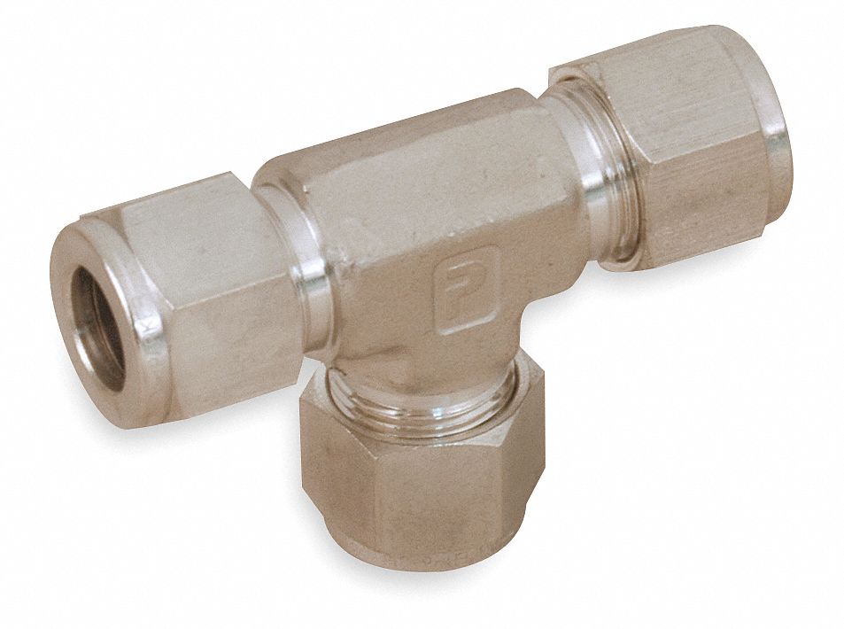 1/4 Tube OD Tee Parker A-Lok 4ET4-316 316 Stainless Steel Compression ...