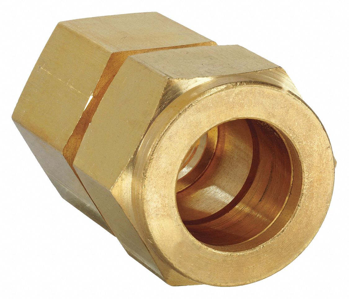 PARKER, 3/8 in OD x 1/4 in Pipe Size, Compression x FNPT, Compression ...