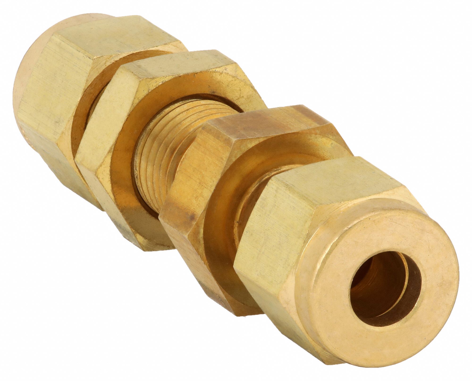 PARKER, 1/4 in OD x 1/4 in OD Size, Compression x Compression ...