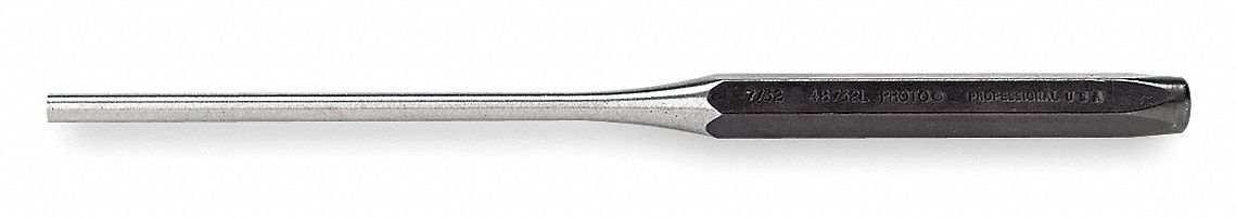 3/16 in Tip Dia, 3/8 in Shank Wd, Drive Pin Punch - 1Q744|J48316L ...