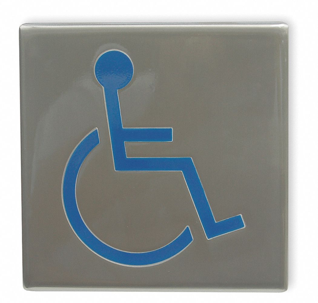 Wireless Push Plate Actuator, Wall Mounted, Stainless Steel - Grainger