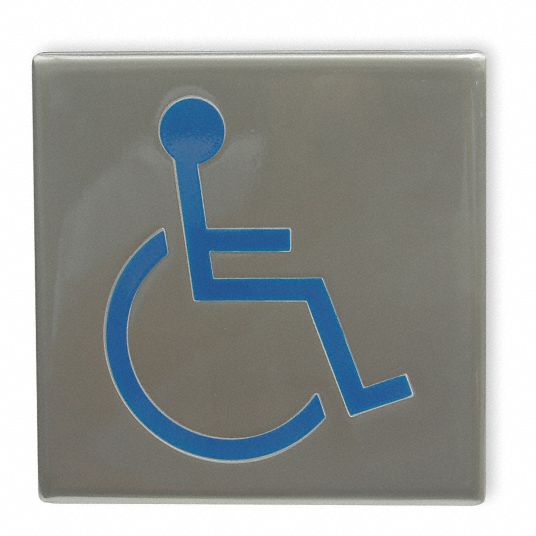 Wireless Push Plate Actuator, Wall Mounted, Stainless Steel - Grainger