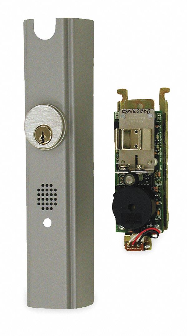 Exit Alarm Kit, 1 5/8 in Height, Aluminum - Grainger