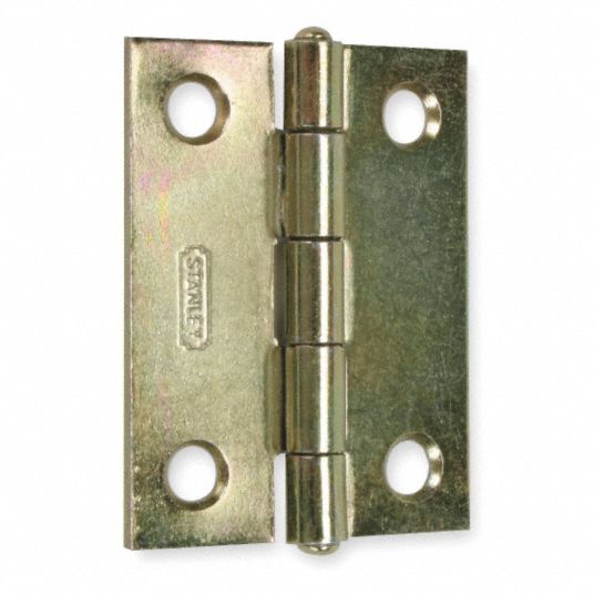 2 in x 1 9/16 in Butt Hinge with Satin Brass Finish, Full Surface ...