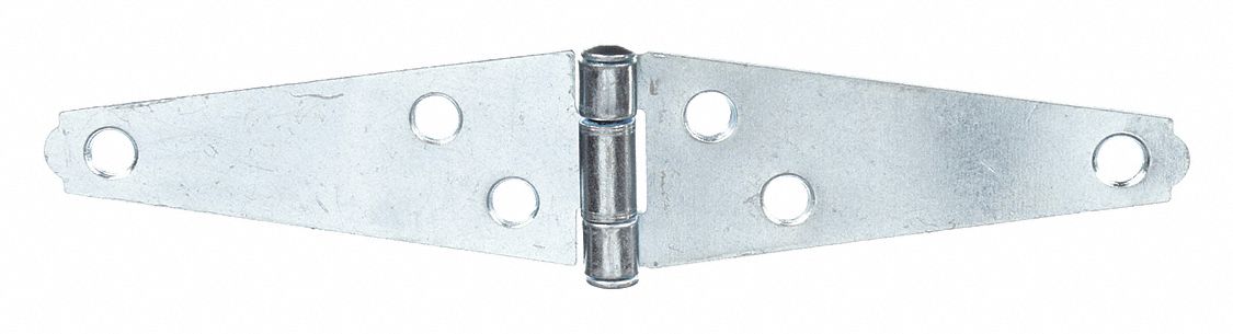 Steel, 1 3/16 in Leaf Ht, Strap Hinge - 1RCG1|1RCG1 - Grainger