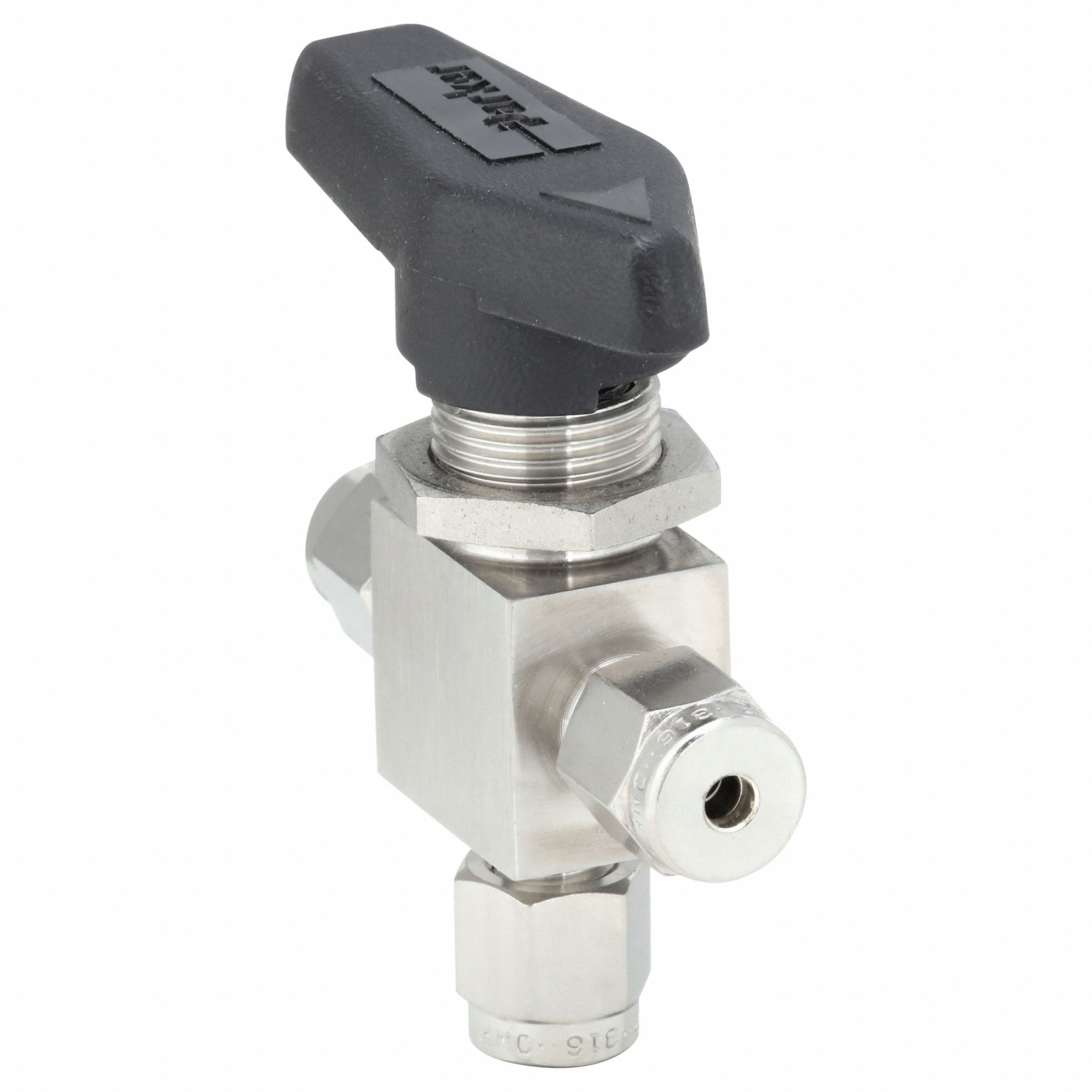 PARKER, 1/8 in, 316 Stainless Steel, Manual Three-Way Ball Valve ...