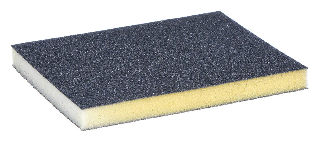 NORTON, 2 3/4 in W x 4 in L x 1 in T, Aluminum Oxide, Sanding Sponge ...