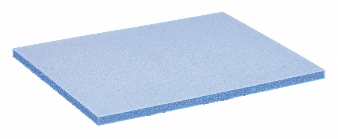 NORTON, 4 1/2 in W x 5 1/2 in L x 3/16 in T, Aluminum Oxide, Contour ...