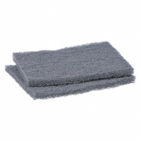 NORTON, 4 3/8 in W x 5 1/2 in L, # 000, Synthetic Steel Wool Pad ...