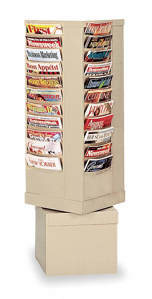 DURHAM MFG, 44 Compartments, Swivel, Rotating Literature Rack - 1RH37 ...