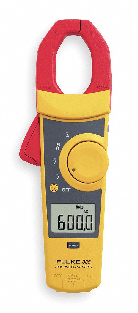FLUKE Digital Clamp On Ammeter, 1.3 in (33 mm) Jaw Capacity, CAT III ...