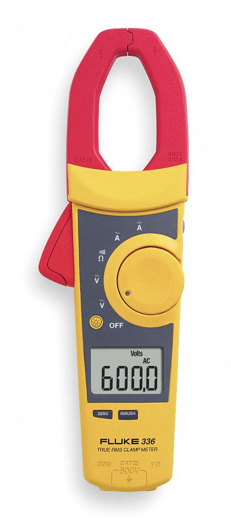 FLUKE Digital Clamp On Ammeter, 1.3" (33mm) Jaw Capacity, CAT III 600V ...