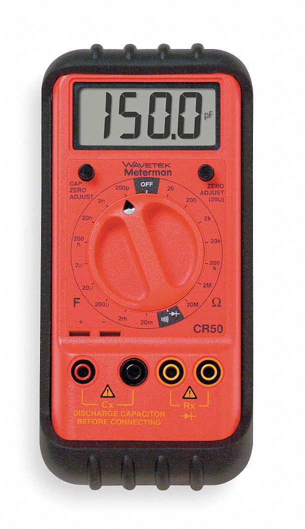 Digital Capacitance and Resistance Tester, 200 pF to 20 mF Capacitance ...