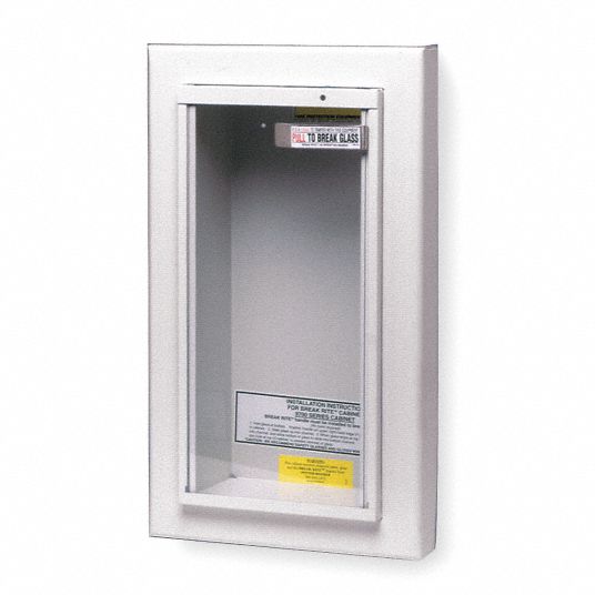 Fire Extinguisher Cabinet, 27 1/2 in Height, 12 1/2 in Width, 6 in ...