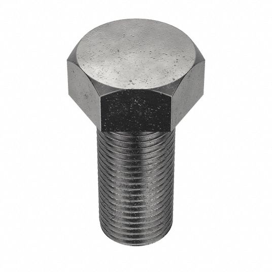 9/16"-18, Hex Head Cap Screw, 1 1/4 in Fastener Length Grade 8, Steel ...