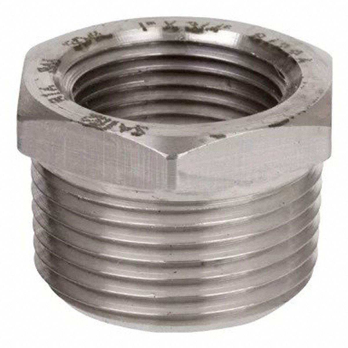 304 Stainless Steel, 3 in x 1 1/2 in Fitting Pipe Size, Hex Reducing Bushing - 1RRX4|4307000286 ...