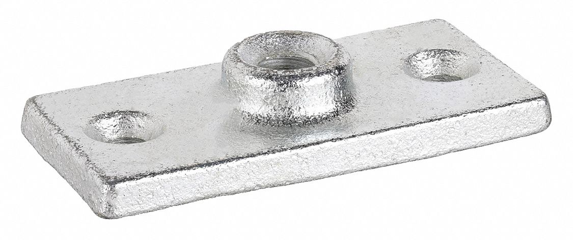 Electrogalvanized Cast Iron, For 3/8 in Threaded Rod, Rod Hanger Plate ...