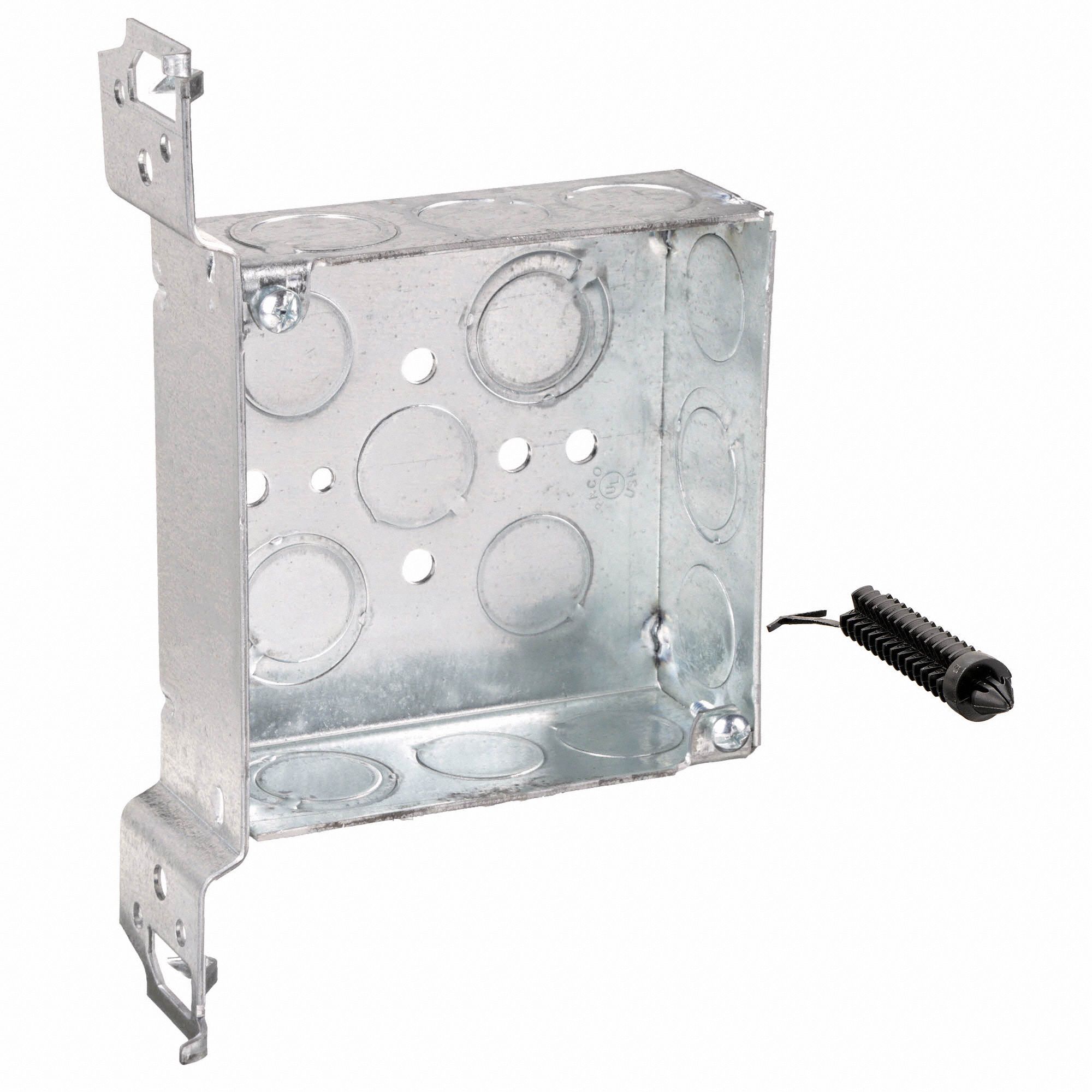 RACO Electrical Box: Steel, 2 1/8 in Nominal Dp, 4 in Nominal Wd, 4 in ...