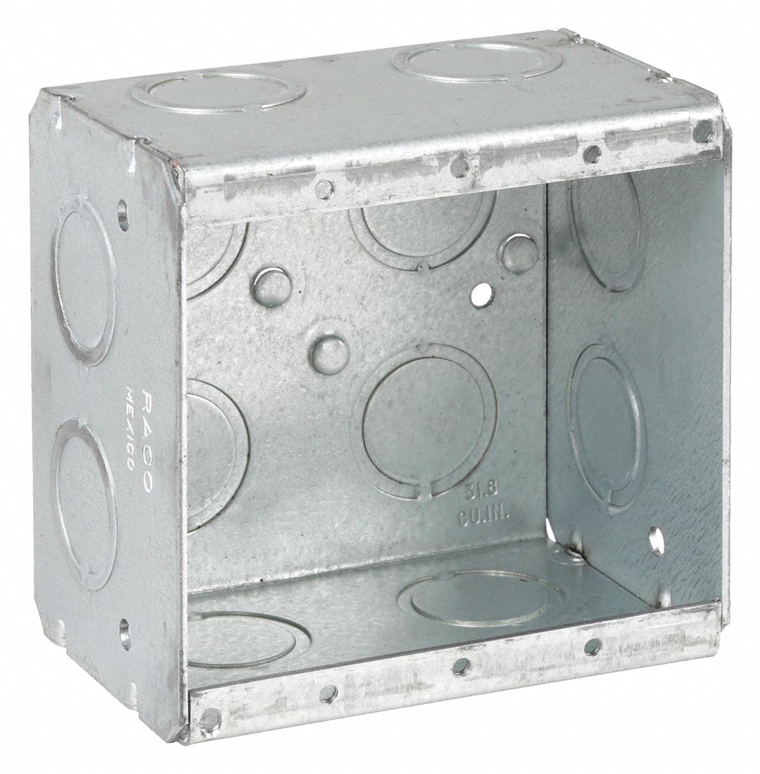 RACO, Steel, 2 Gangs, Electrical Box - 1RVX4|691 - Grainger