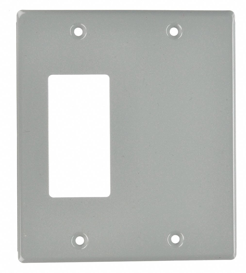 HUBBELL WIRING DEVICE-KELLEMS, 4000, Steel, Plate - 1RYT4|HBL4747RXGY ...