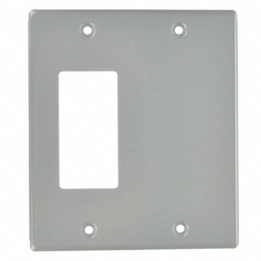 HUBBELL WIRING DEVICE-KELLEMS, 4000, Steel, Plate - 1RYT4|HBL4747RXGY ...