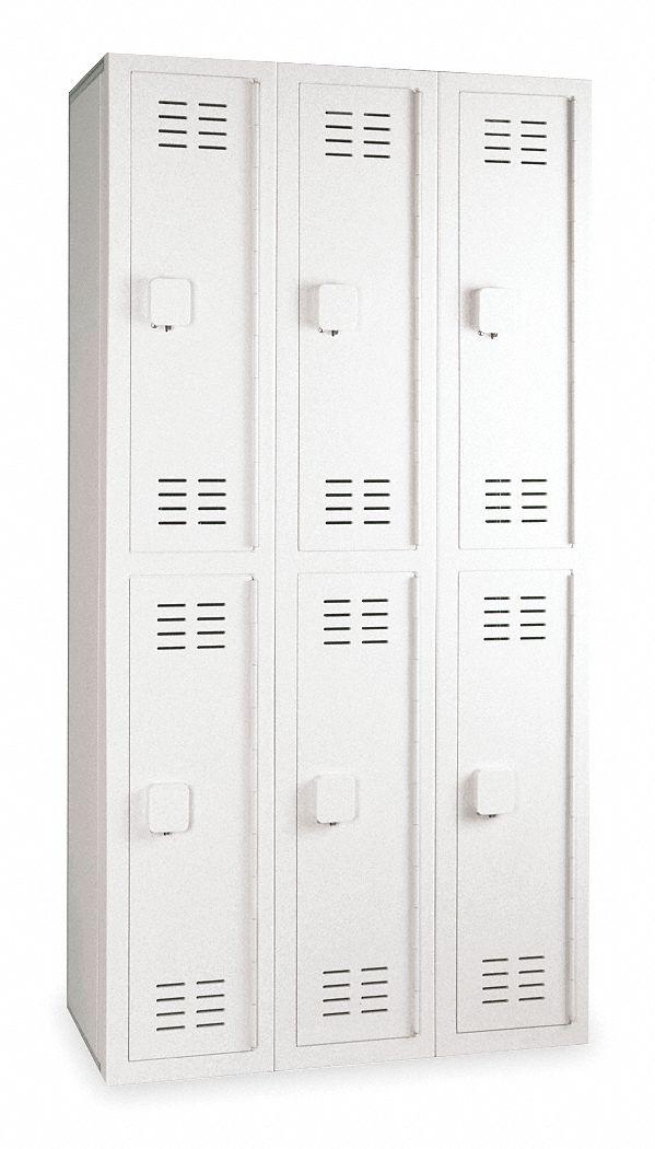Plastic Locker,Unassembled,Double Tier - Grainger