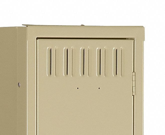 TENNSCO Wardrobe Locker: 12 in x 12 in x 12 in, Louvered, 2 Tiers, 1 ...