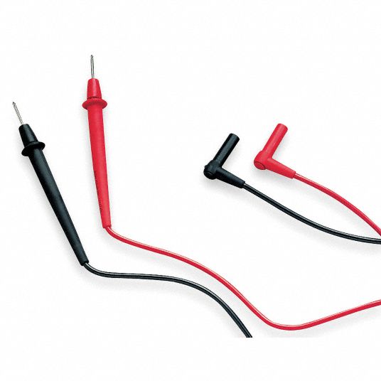 FLUKE Test Leads: CAT III 1000V/CAT IV 600V, Probe, Right Angle ...