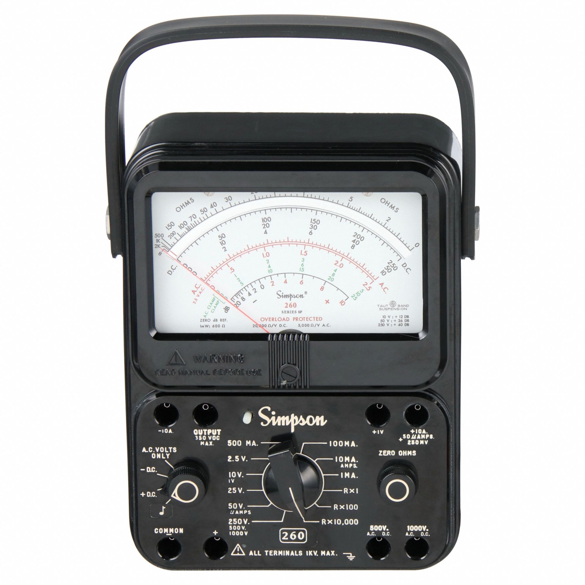 SIMPSON ELECTRIC, 1,000 V Max AC Volt Measurement, 1,000 V Max DC Volt ...