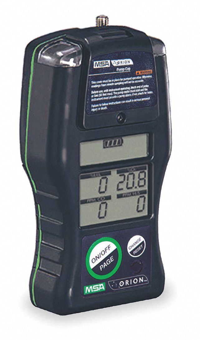 Multi-Gas Detector, 4 Gas, Detects Oxygen, Carbon Monoxide, Hydrogen ...