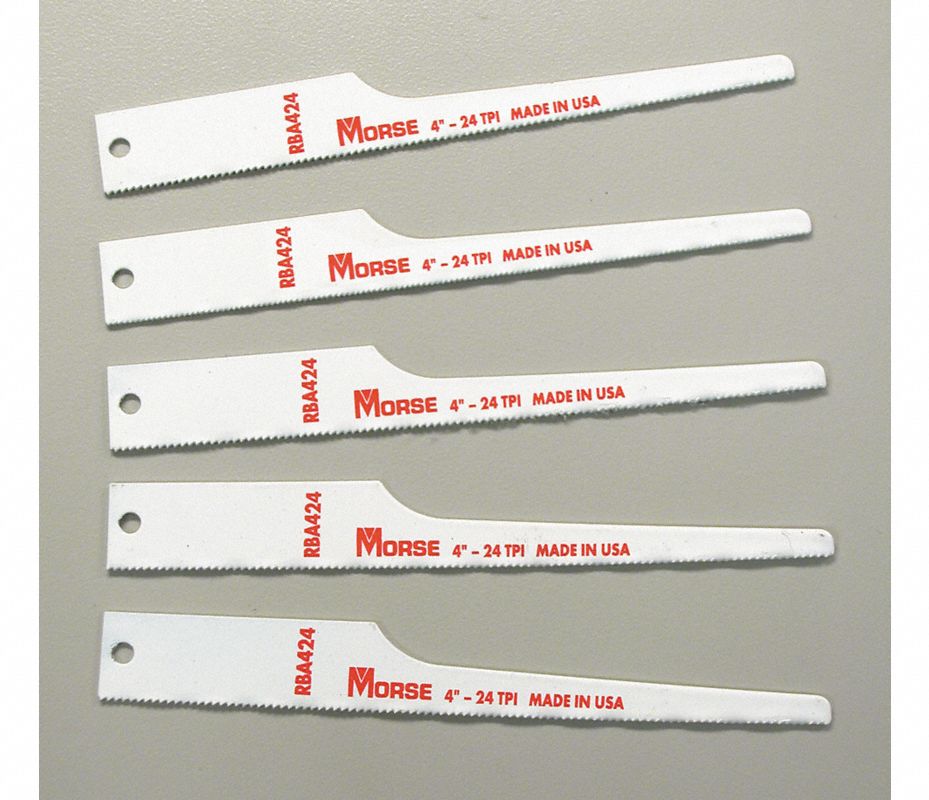 MORSE Hoja p/Sierra,1/2 pulg.,24 dient,PQ5 - Seguetas para Sierras Sable Neumáticas - 1TDA6 ...