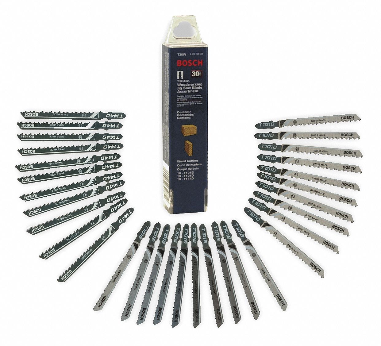 BOSCH, T Shank, For Plastic/Wood Workpiece Material, Jig Saw Blade Set ...