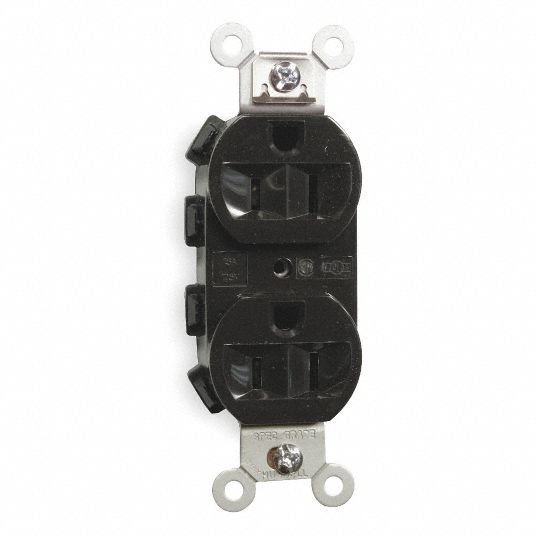 Snap Connect Receptacle,15A,Brown - Grainger