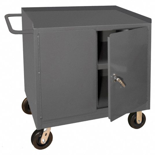 DURHAM MFG, 42 in x 24 in, Steel, Mobile Cabinet Workbench - 1TGL5|3100 ...