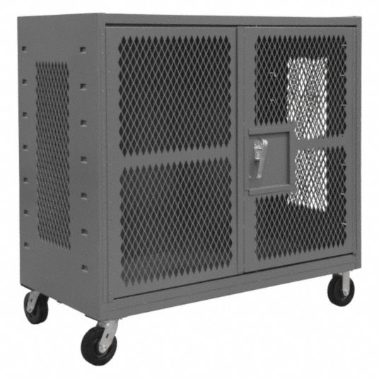 Security Cart, 2000 lb Load Capacity, 72 in x 36 in - Grainger