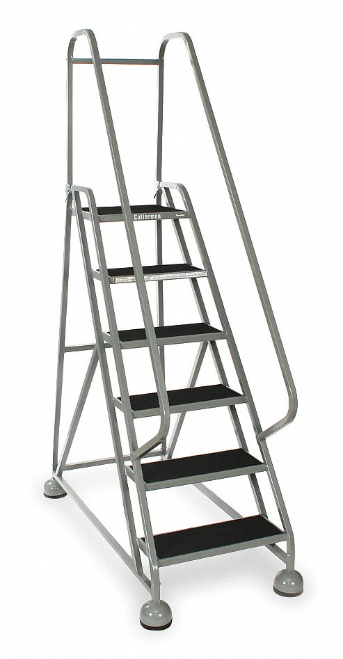 COTTERMAN, 4.5 ft Platform Ht, Partially Assembled, Rolling Ladder ... COTTERMAN, 4.5 ft Platform Ht, Partially Assembled, Rolling Ladder ...